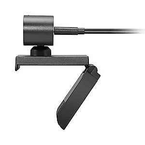 Lenovo 500 FHD Webcam, 1080p, Teleconferencing Video Camera for Desktop & Laptop PCs, Windows Hello, Digital Zoom, Wide-Angle Tilt/Pan, Privacy Shutter, USB-C, GXC0X89769, Black