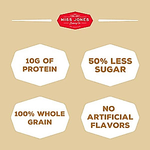 Miss Jones Baking Banana Bread & Muffin Mix - Whole Grains, 50% Lower Sugar, Real Banana, Naturally Sweetened Desserts & Treats (Pack of 1)