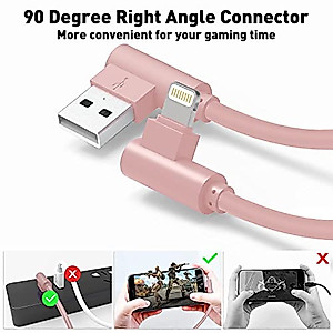 10FT iPhone Charger [Apple MFi Certified] Lightning Cable 3Pack Long iPhone 90 Degree Fast Charging Cables High Speed Data Sync Cord Compatible with iPhone 14 13 12 11Pro Max/XR/XS/8/7/Plus/SE/iPad