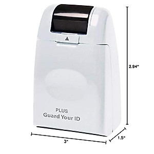 The Original Guard Your ID Identity Protection Security Prevention Stamp Wide Roller (White) IS-500CM