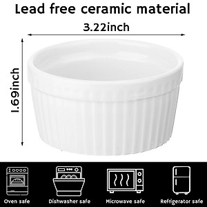 60 Pcs Ceramic Butter Warmers Set, Include 12 Pcs Butter Warmers for Seafood Butter Melter with Stands, 48 Pcs Tea Light Candles Food Warmer Candle for Fondue Chocolate Dishwasher Microwave Oven Safe