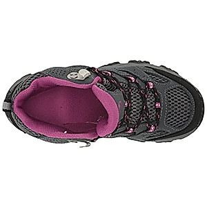 Merrell Moab 3 Mid WTRPF Hiking Shoe, Granite/Berry, 4.5 US Unisex Big Kid