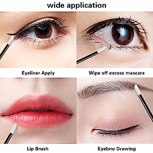 Disposable Lip Wands 600 PCS - Lip Applicators Disposable Black & Pink - Disposable Lip Brushes for Makeup, Lip Gloss or Lipstick - Disposable Makeup Applicators Kit