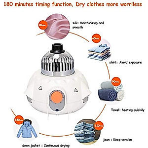 COSTWAY Portable Clothes Dryer, Ventless Laundry Dryer, Hot Drying Machine with Heater for Home & Dorms