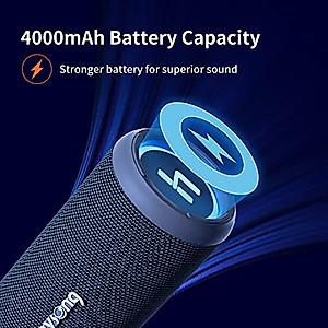 HEYSONG Waterproof Bluetooth Speaker, Portable Wireless Outdoor Speakers with 20W Loud Stereo Sound, Good Bass, IPX6 Speaker for Pool, Shower, Kayak, Beach Accessories, Gifts for Men Women