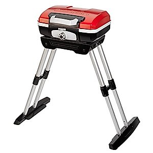 Cuisinart CGG-180 CGG180 Propane, 22" H x 17.6" W x 11.8" L, Petit Gourmet Portable Gas Grill with VersaStand, Red