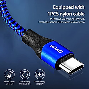 DYUF USB C Car Charger 48W,Fast Car Charger Adapter,with 60W Type C Fast Charging Cable,Dual USB Port PD30W&QC3.0 18W Car Phone Charger,for Samsung Galaxy S22/S21/Ultra 5G,Note 20/10、iPad Pro,Etc