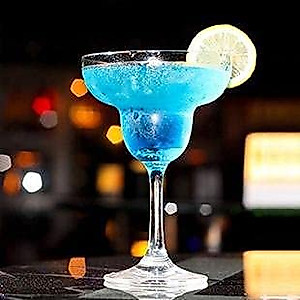 JEKOSEN Crystal Margarita Cocktail Glasses 9 Ounce Set of 4 Premium Strong Lead-Free Clear Party Drinking Glasses