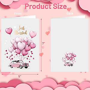 Fancy Land Wedding Cards for the Bride and Groom Gold Foil Engagement Congratulation Notes Card with Envelopes and Stickers for Bridal Shower Wedding Ceremony Party Supplies 24 Pcs