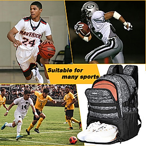 Goloni Basketball Backpack,Large Basketball Bag with Ball Compartment & Shoe Compartment,Sports Bag Fit Volleyball, soccer
