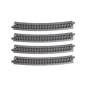 Kato USA Model Train Products Unitrack, 718mm (28 1/4") Radius 15-Degree Curve Track (4-Piece)