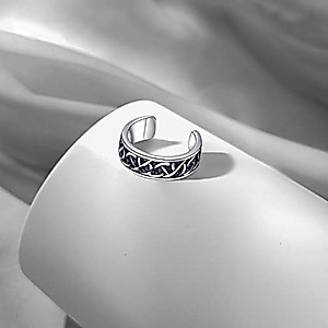 PHNIBIRD Celtic Knot Ear Cuffs for Women Non Piercing 925 Sterling Silver Ear Cuff Earrings for Women Unisex Vintage Irish Celtic