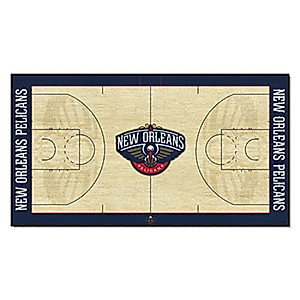FANMATS 9498 NBA New Orleans Pelicans Nylon Face NBA Court Runner-Small , 24x44