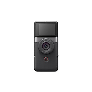 Canon PowerShot V10 Vlog Camera for Content Creators, 19mm Wide-Angle Lens, 1" CMOS sensor, 4K Video, Face-tracking, Built-in Microphone, Image Stabilization, Webcam, Live Streaming, Silver