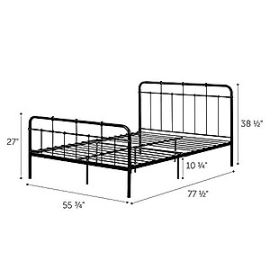 South Shore Versa Metal Complete Bed-Full-Black