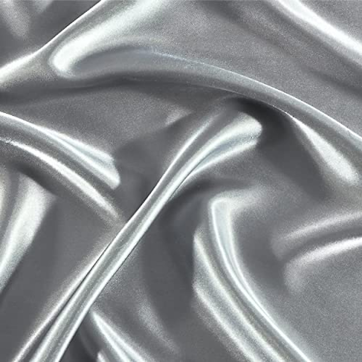 Bedsure Satin Pillowcase for Hair and Skin - Grey Zipper Pillow Cases Queen Size Set of 2, Similar to Silk Pillow Cases, Silky & Super Soft Cooling Pillow Covers, Gifts for Her or Him, 20x30 Inches