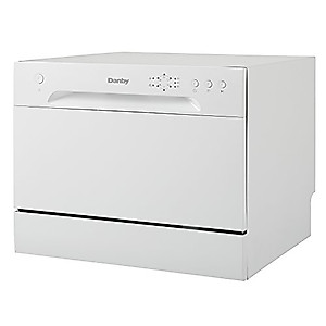 Danby DDW621WDB Countertop Dishwasher with 6 Place Settings, 6 Wash Cycles and Silverware Basket, Energy Star-Rated with Low Water Consumption and Quiet Operation