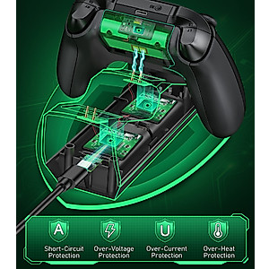 NinABXY Controller Rechargeable Battery Pack - 2X5520mWH Xbox Battery Pack for Xbox One/Series X/S,Xbox One S/X/Elite, Xbox Controller Battery Pack with 4 Battery Covers,Without Base