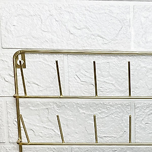 Generic 32 Spools Sewing Thread Rack, Tools Bobbin Supplies Hanging Rack Spool Holder for Hair Braiding Sewing Crocheting Cone Embroidery, 40x31cm, Gold