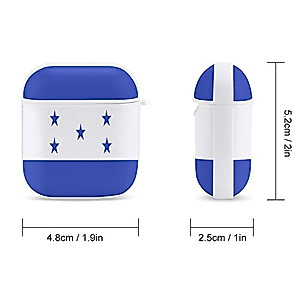 TAIZIYEAH Full Printed Case for AirPods Honduras Flag Headset Case with Keychain for Women and Men