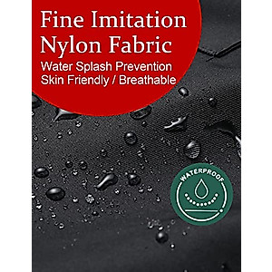 APRONNER Plus Size Aprons for Women with Pockets Durable Long Adjustable Bib Kitchen Cooking Black