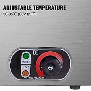 Commercial Soup Warmer 29.6 Qt Capacity, Electric Food Warmer Stainless Steel with Tap