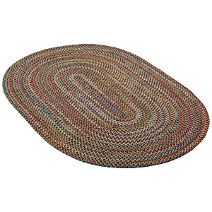 Colonial Mills Rustica Braided Rug, 8 by 11-Feet, Classic/Multicolor