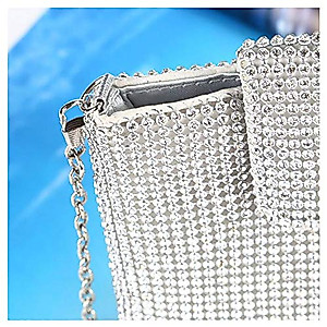 Happyera Bling Rhinestone Evening Handbag Cell Phone Purse Wallet Clutch Crossbody Bag - E