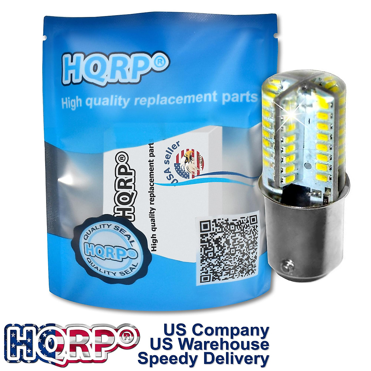 HQRP 110V LED Light Bulb Cool White Compatible with Singer 201, 221, 221K, 222, 247, 301, 301A, 301K, 328K, 337, 347, 401, 401A, 403, 404 Sewing Machine