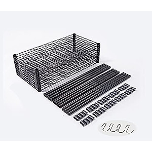 SUNNYSONG 5 Tier Metal Storage Shelves, Kitchen Storage Shelf,Metal Storage Shelves Unit Perfect for Laundry Bathroom Closet Shelves Microwave Stand (Black, (21.25 x 11.42 x 58.26))