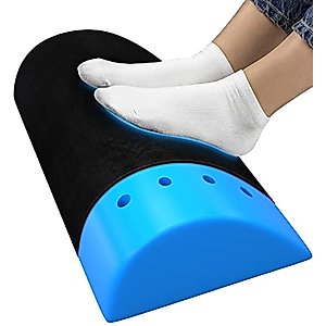 Everlasting Comfort Office Foot Rest for Under Desk - Ergonomic Cooling Gel Memory Foam Foot Stool Pillow for Work, Gaming, Computer, Office Cubicle and Home - Footrest Leg Cushion Accessories (Black)