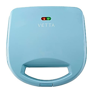 VETTA 760-Watt Nonstick Panini Press, Sandwich Maker, Automatic Temperature Control, Nonstick Coating, Nonslide Feet, Indoor Large Versatile Grill, 28.5 in. Wrappable Power Cord, Seafoam Blue