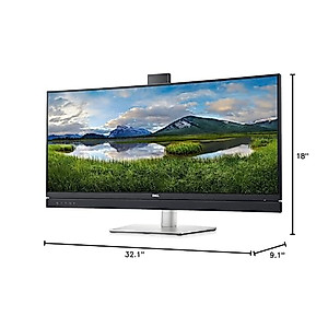 Dell C3422WE 34.1" QHD Wide 1440p WQHD Curved Screen Edge WLED LCD Monitor - 21:9 - Platinum Silver