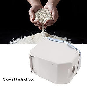 Rice Container, Odorless High Temperature Resistant Sealed Food Container Environmental Protection Safe with Lid for Beans (Blue 15KG)