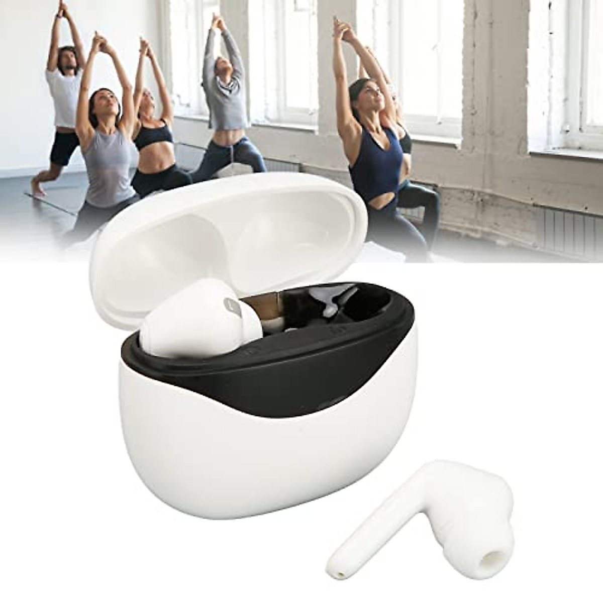 Wireless Earbuds Headphones, Portable Earbuds with LED Power Display, Noise Cancelling HiFi Stereo Wireless Earphones, for Sport, Working