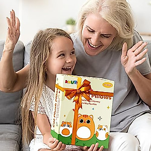 KMUYSL Cat Plush, 3 PCS Cat Plushies Toys, Kawaii Soft Stuffed Animals Plush Pillow Set for Kids Girls, Ideal Chrismas Birthday Gift