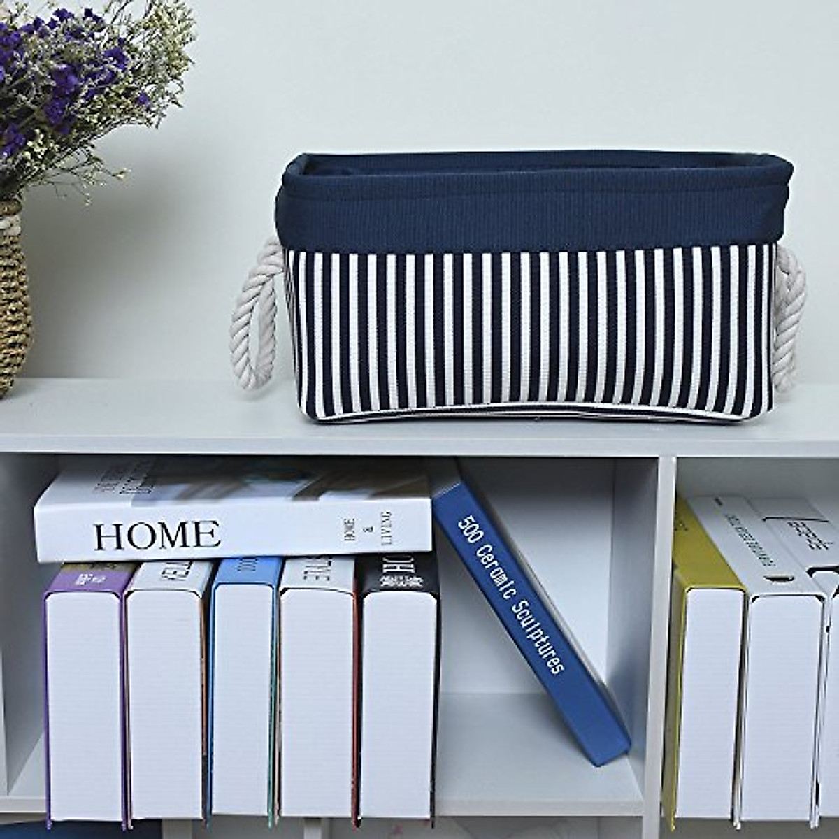 TcaFmac Cube Storage Bins, Containers for Organizing Basket for Gifts Empty,Shelves, Closet,Nursery Baby room 14(L) x 10(W) x 7(H) inches