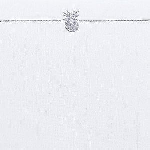 Tommy Bahama - Queen Duvet Cover Set, Reversible Cotton Bedding with Matching Shams & Button Closure, All Season Home Decor (Pineapple Resort Grey, Queen),Grey/White