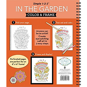 Color & Frame - In the Garden (Adult Coloring Book)