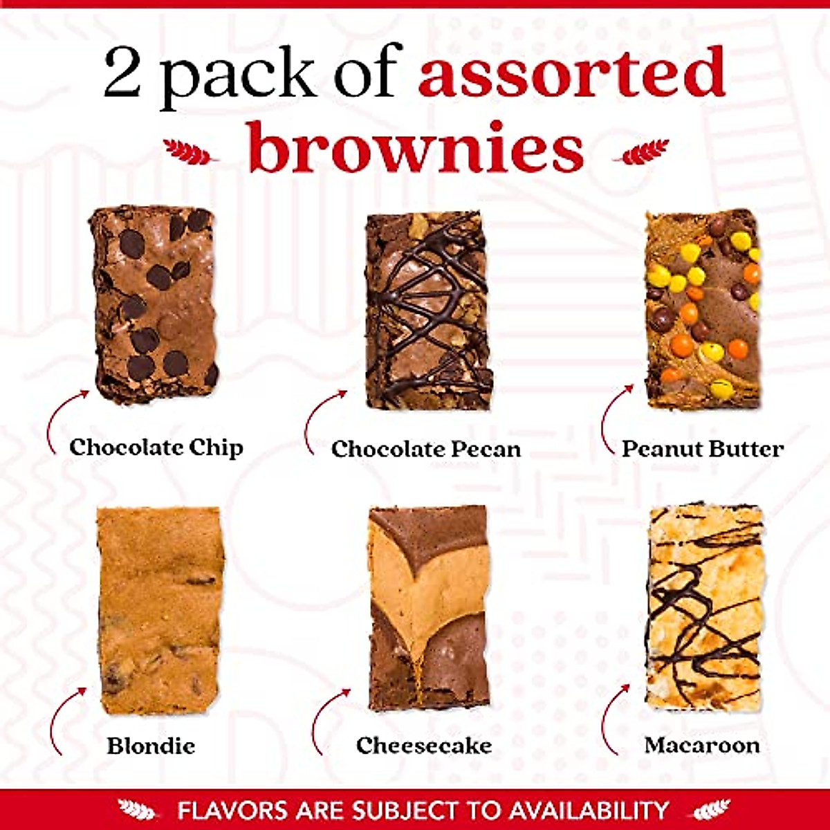 DAVID'S COOKIES Assorted Easter Brownies in Carton Pack | Enjoy Our Homemade, Delicious, Great for Sharing Freshly-Baked Easter Food Brownie Snacks - Ideal Gift This Easter Season - 2 Pack