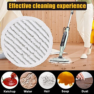 Replacement Steam Mop Pads for Shark S7000AMZ / S7001 / S7201 Steam Mop, Reusable Steam & Scrub All-in-One Cleaning Pads, Scrubbing and Sanitizing Rotating Pads for All Sealed Hard Floors (6PCS)