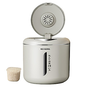 Rice Airtight Storage Container - Cereal Dry Food Flour Bin, Moisture Proof Barrel | Large Capacity Grain Storage Box Rice Dispenser, Kitchen Dry Food Storage Bin Cereal Containers for Flour Pasta