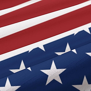 Cerburny Hawaiian Shirt for Men Short Sleeve Button Down Red American Flag Mens Casual Summer Beach Printed Shirts