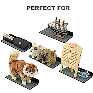 Wall Shelf Speaker Stand, TXEsign Small Wall Shelf Speaker Mount for Bluetooth Speaker, Webcam, Cell Phones, Toy Display Shelf Acrylic Floating Speaker Shelf (9-Inch (Black))