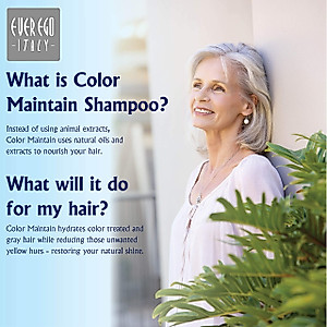 Ever Ego Italy Color Maintain Silver Shampoo For Bleached, Blonde and Grey Hair | Revitalizing And Moisturizing Hair Care Product For Men And Women | 1L Bottle