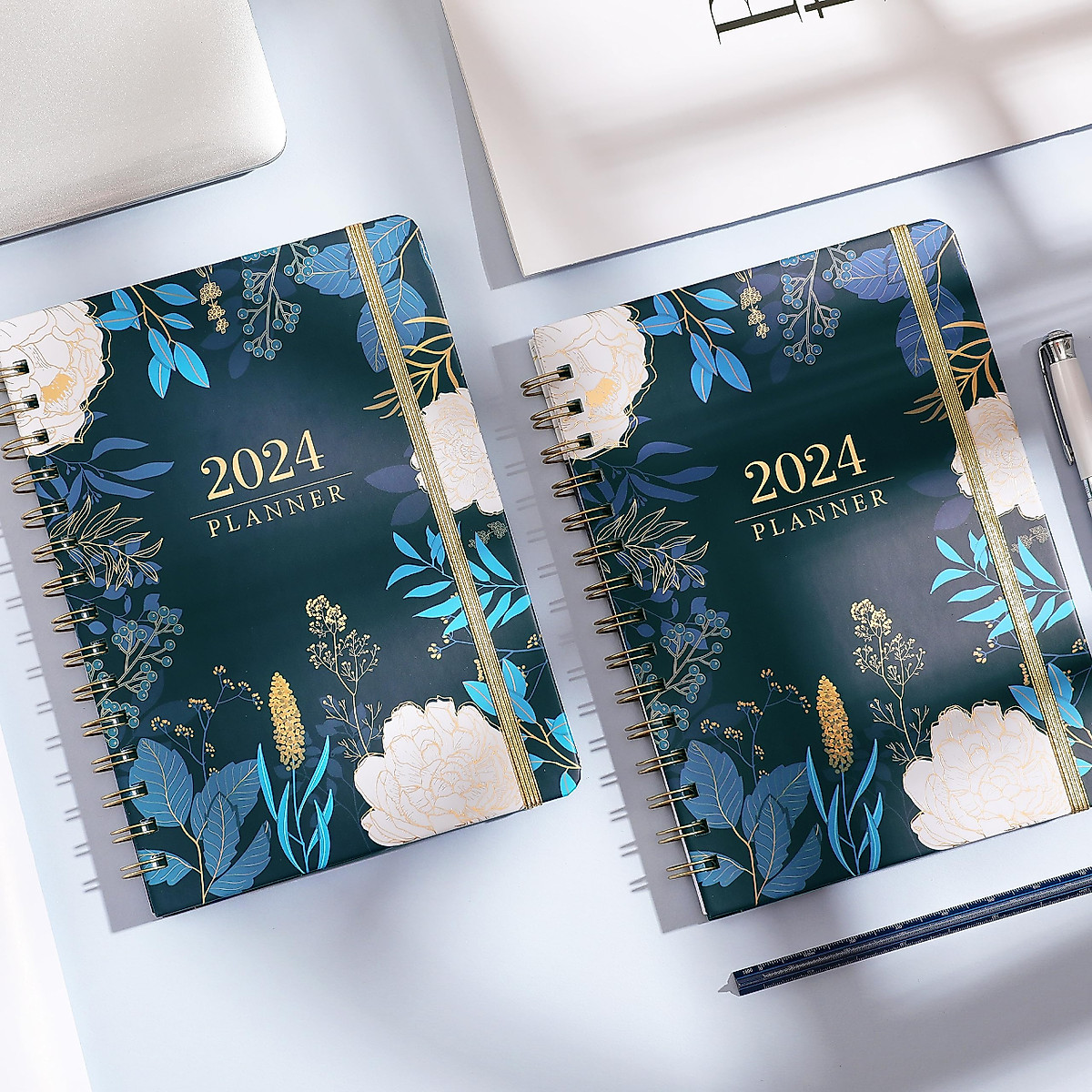 2024 Planner - Planner 2024, 2024 Planner Weekly and Monthly, Jan 2024 - Dec 2024, 6.4" x 8.5", 2024 Calendar Planner with Monthly Tabs, Back Pocket, Holidays, Thick Paper, Twin-Wire Binding