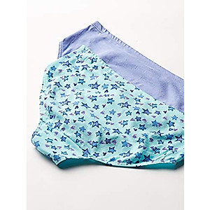 Hanes Ultimate Girls' Underwear, Pure Comfort Organic 100% Cotton Panties, Briefs, 8-Pack, Hipster-Print Solid Assorted, 12