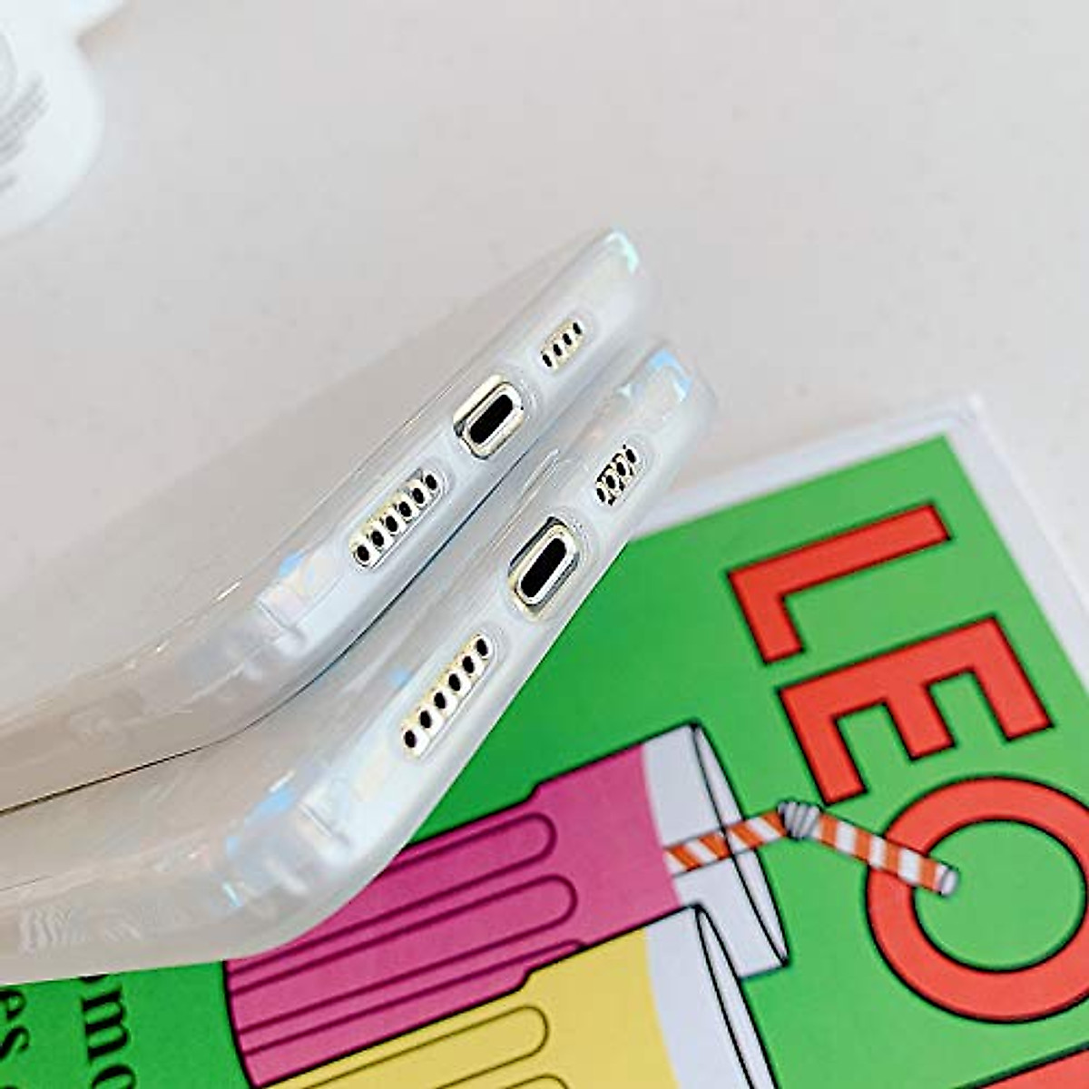 YeLoveHaw Designed for iPhone 12 and 12 Pro Case for Women Girls, Glitter Pearly-Lustre Shell Pattern Phone Case [ Soft, Slim, Full-Around Protective] Compatible with iPhone 12 12Pro 6.1'' (Colorful)