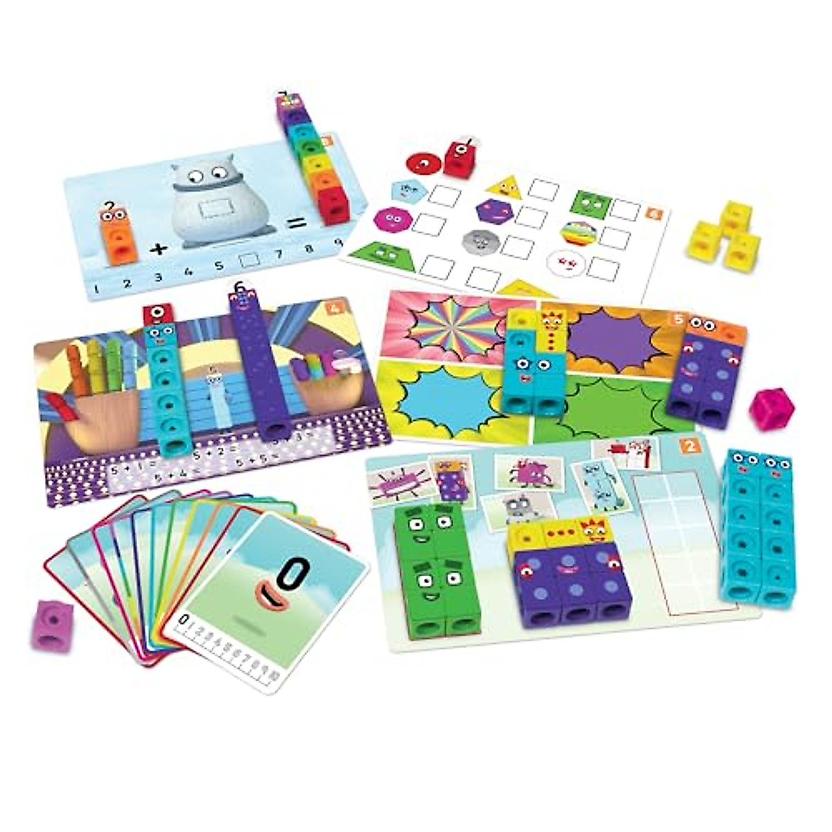 Learning Resources LSP0949-UK MathLink Cubes Numberblocks 1-10 Activity Set, Early Years Maths Learning, Build, Learn & Play in The Classroom & at Home.,27.5 x 21.3 x 3.2 cm, Multicolour