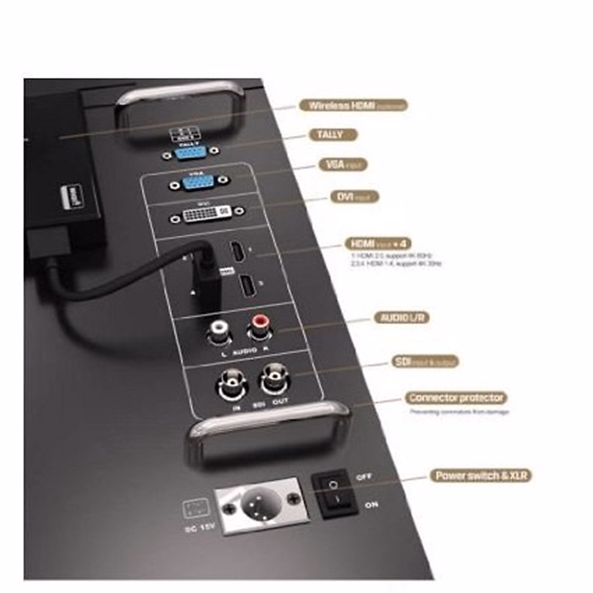 LILLIPUT BM280-4K 28" 4K 3840×2160 Ultra-HD Resolution，4K Carry-on Broadcast Director Monitor SDI HDMI Tally with Aluminum Case